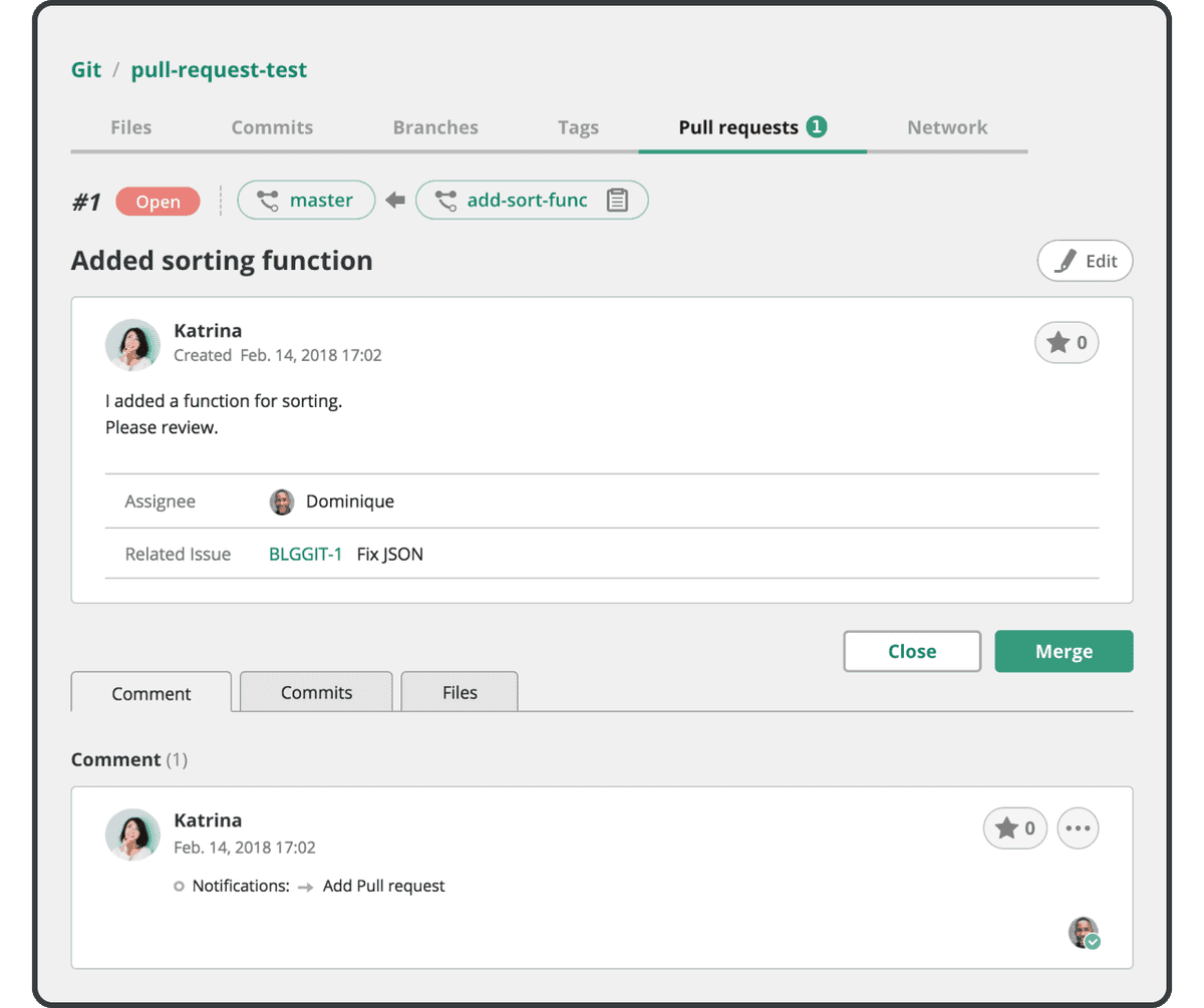 Create a pull request | Git tutorial | Nulab